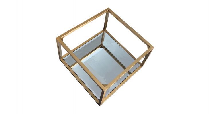 Metal Glass Side Table | Steel Dining Table with Glass Top - Artsome